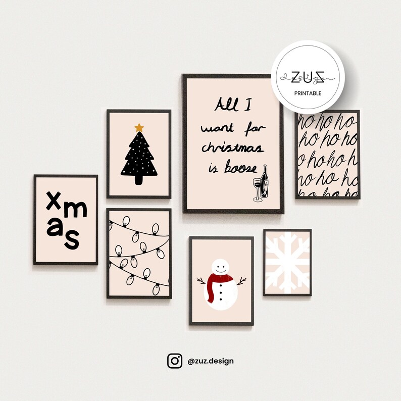 Christmas Digital Poster, Xmas Printable Poster, Ho Ho Ho Poster ...