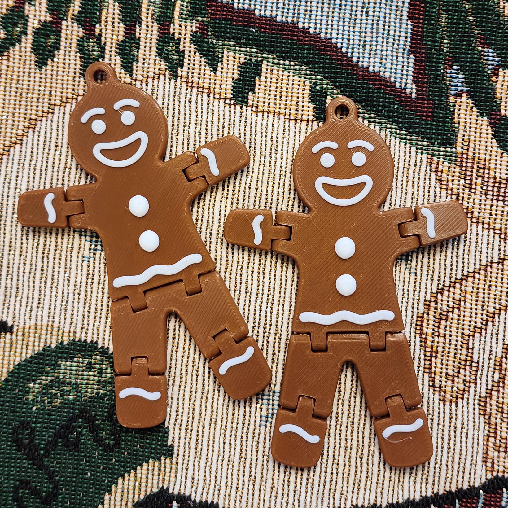 3D Printed Articulated Gingerbread Man: Holiday Decor - Etsy