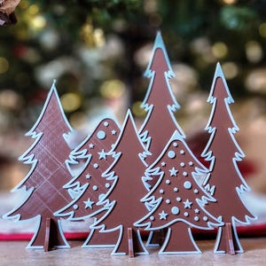 3D Gingerbread Trees - Set of 3 - Etsy