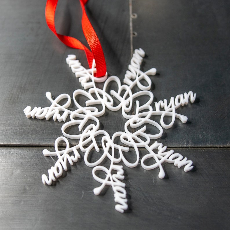 Personalized 3D Snowflake Ornament - Etsy
