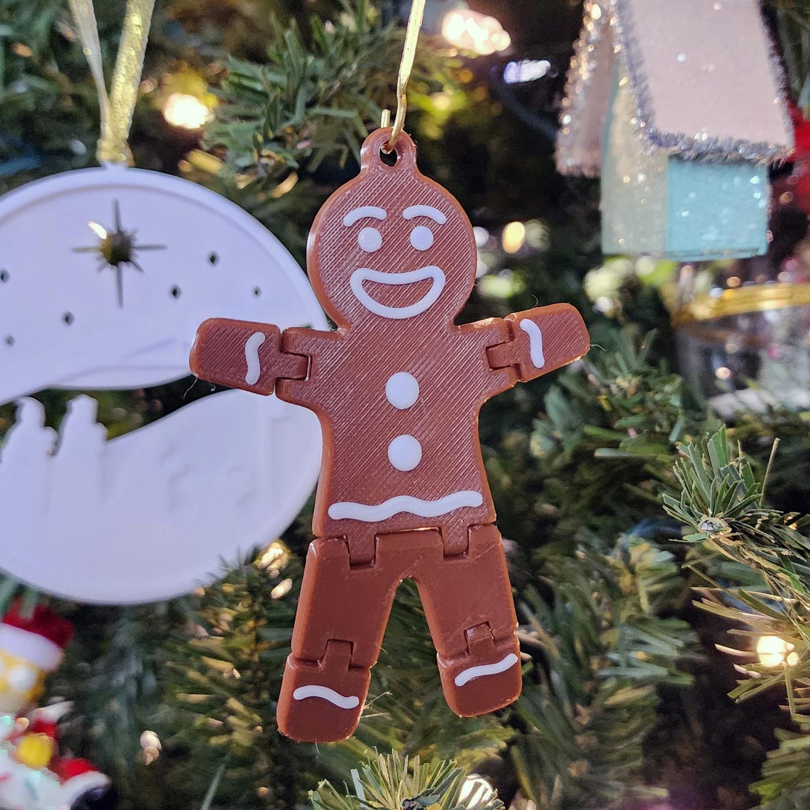3D Printed Articulated Gingerbread Man: Holiday Decor - Etsy