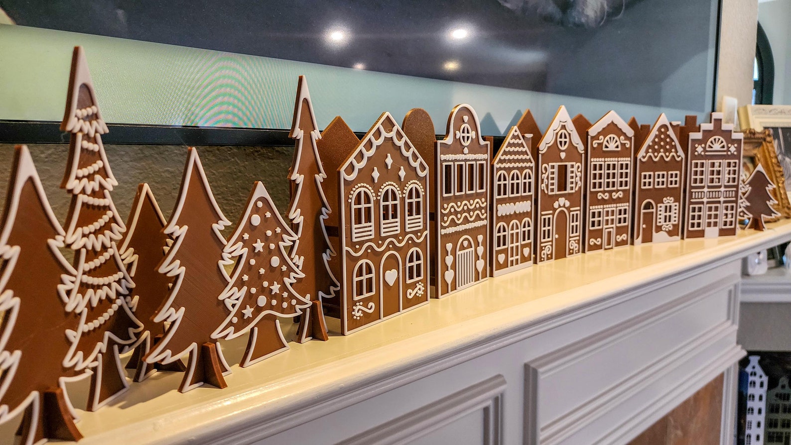 3D Printed Gingerbread Village Luminary Set - Small Set : Christmas ...