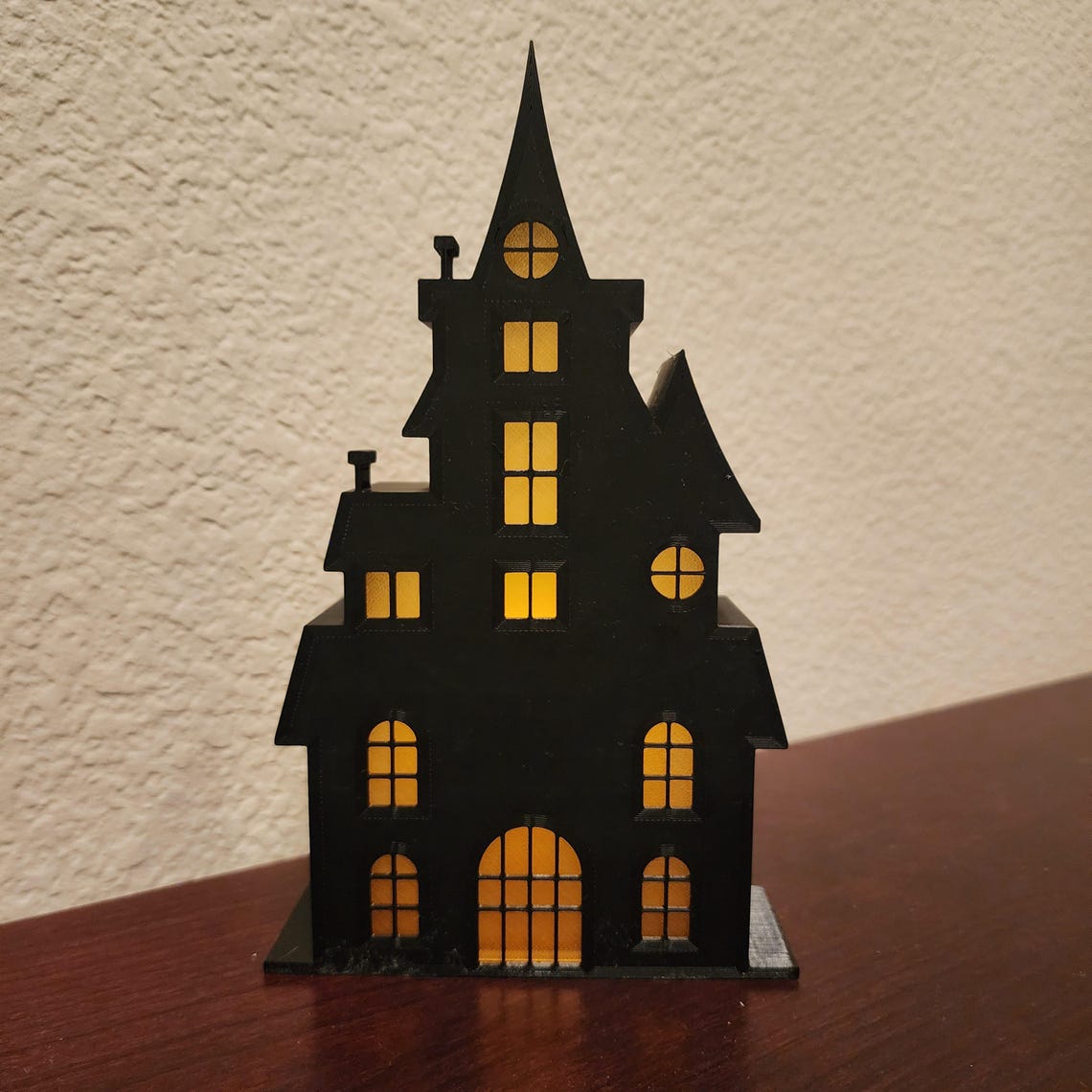 3D Printed Halloween Haunted House Luminaries - Etsy