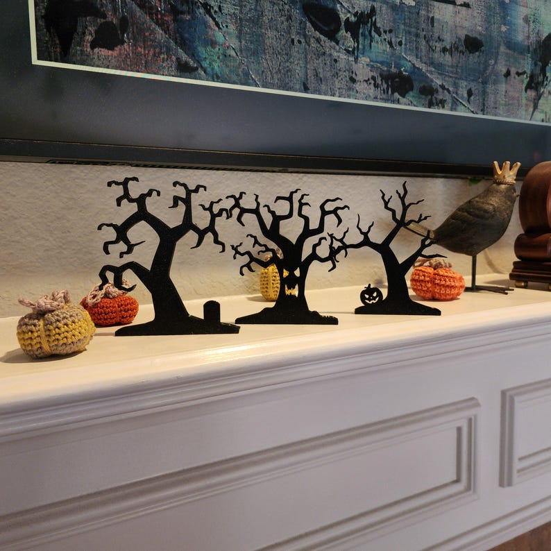 Spooky 3D Printed Haunted Tree Trio - Etsy