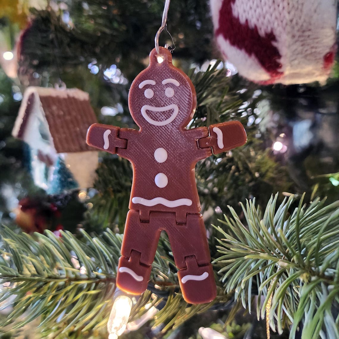 3D Printed Articulated Gingerbread Man: Holiday Decor - Etsy