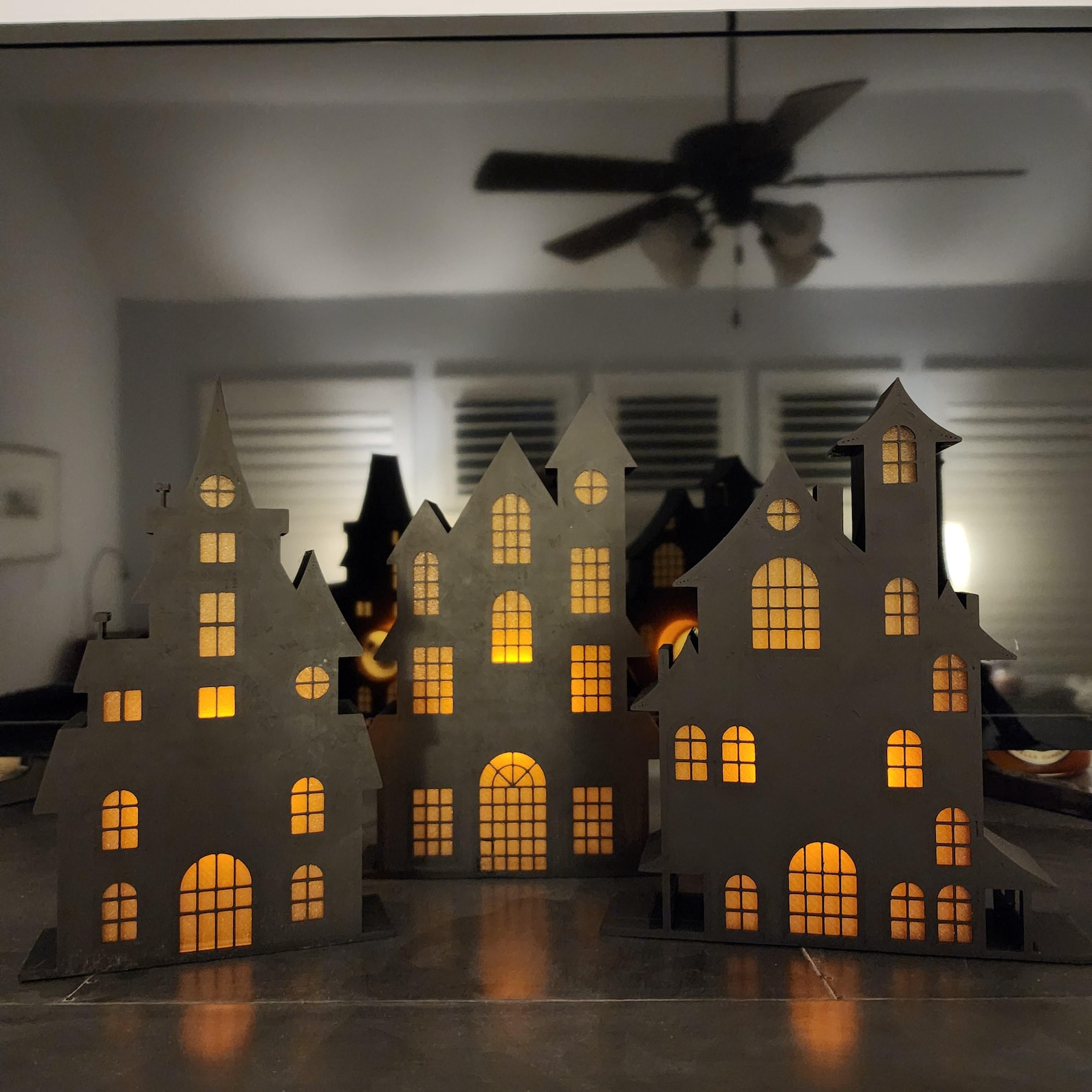 3D Printed Halloween Haunted House Luminaries - Etsy