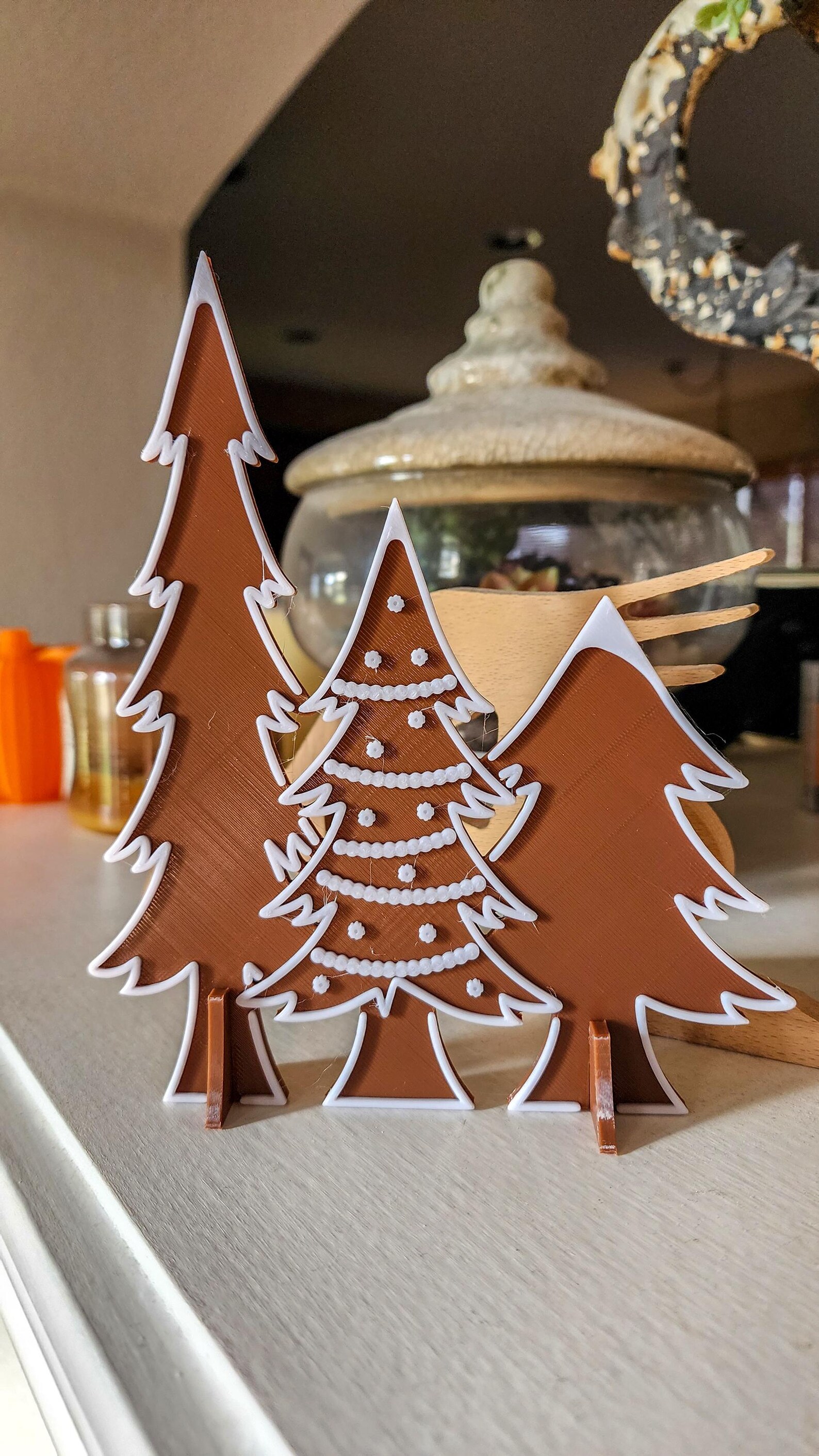3D Gingerbread Trees - Set of 3 - Etsy