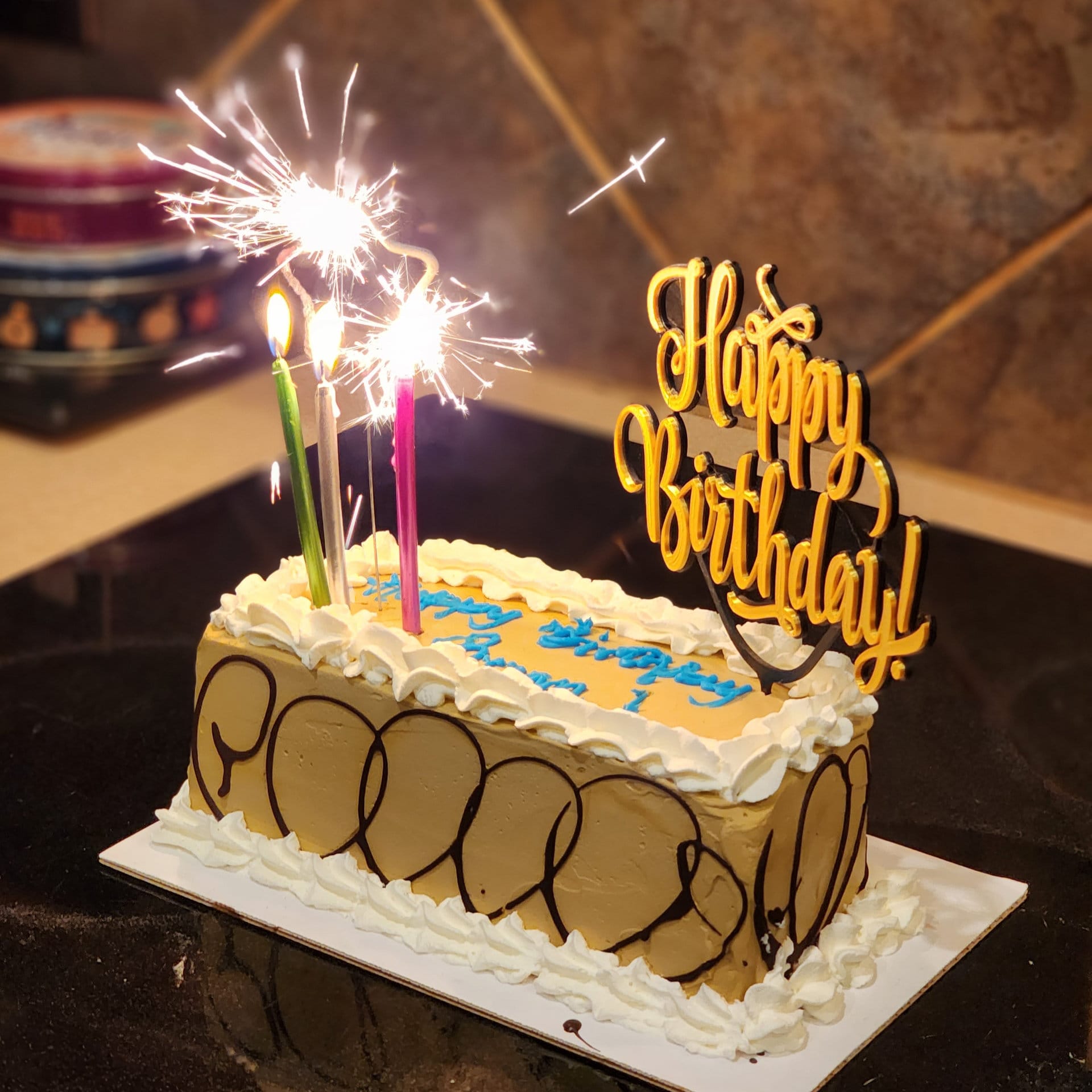 3D Printed Happy Birthday Cake Topper - Etsy