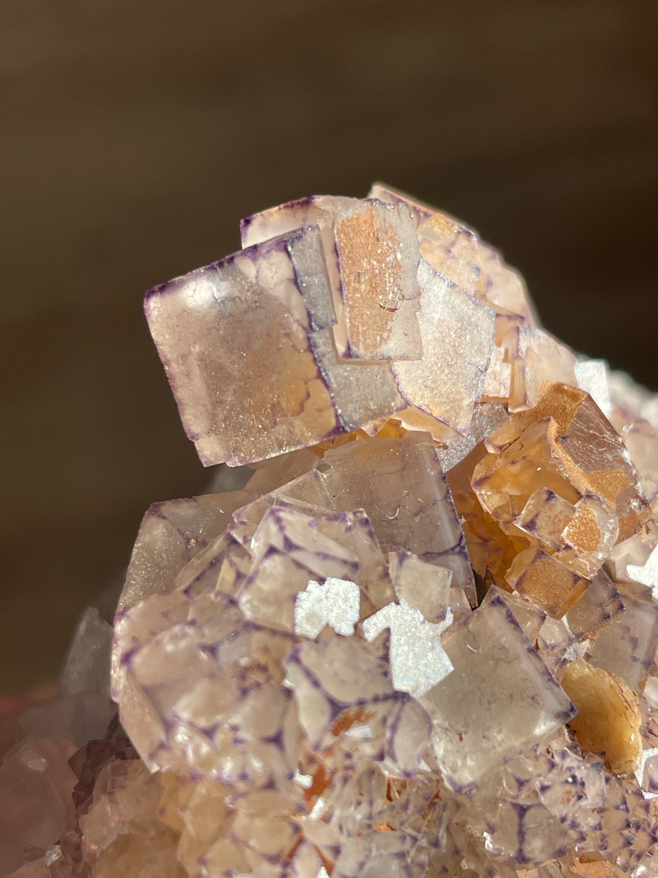 Qinglong Mine QR Code Fluorite, Bi-colour With Great Purple Edges ...