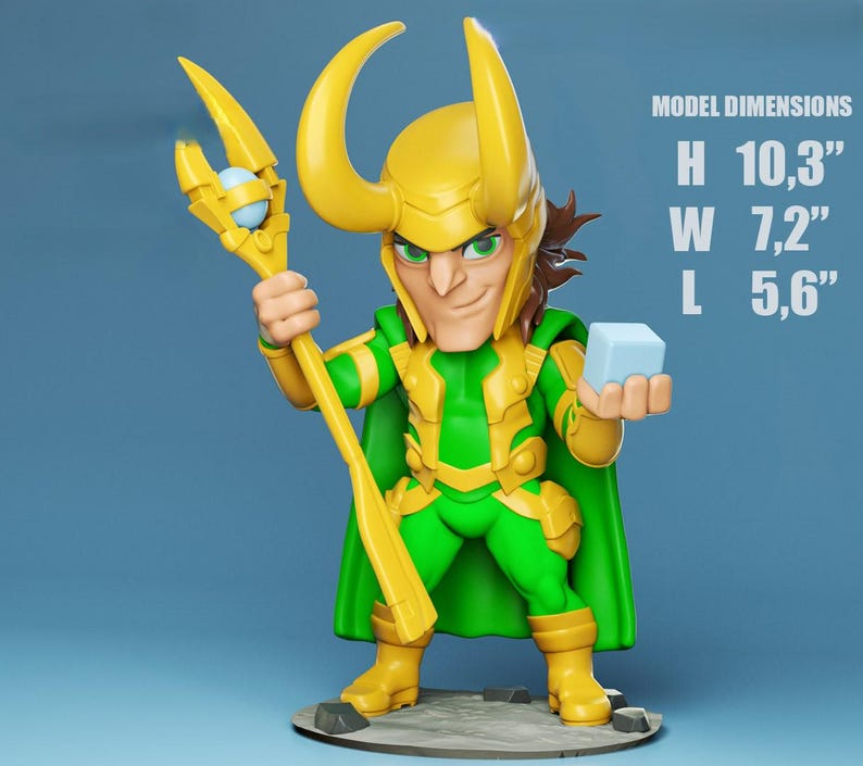 Chibi Loki STL File for 3D Printing - Etsy