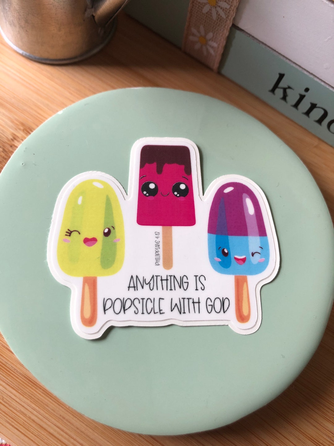 Anything is Popsicle With God | Philippians 4:13 | Scripture Sticker ...