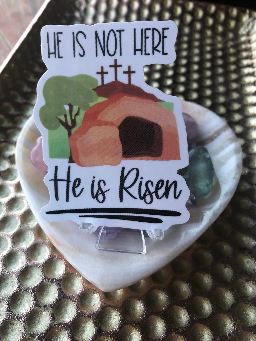 He is Not Here He is Risen | Easter Sticker | Scripture Sticker ...