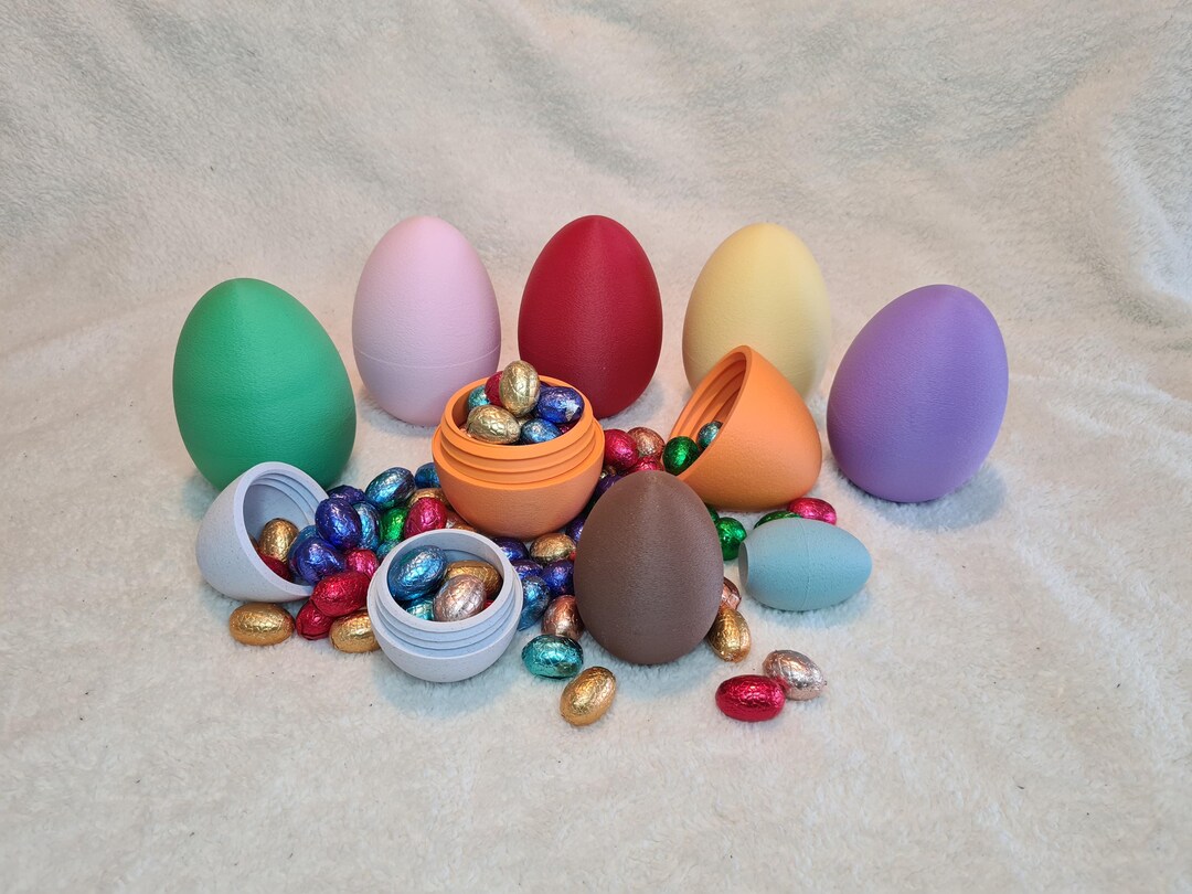 Textured Easter Eggs | 3D Printed Hollow Screw Top Surprise Eggs ...