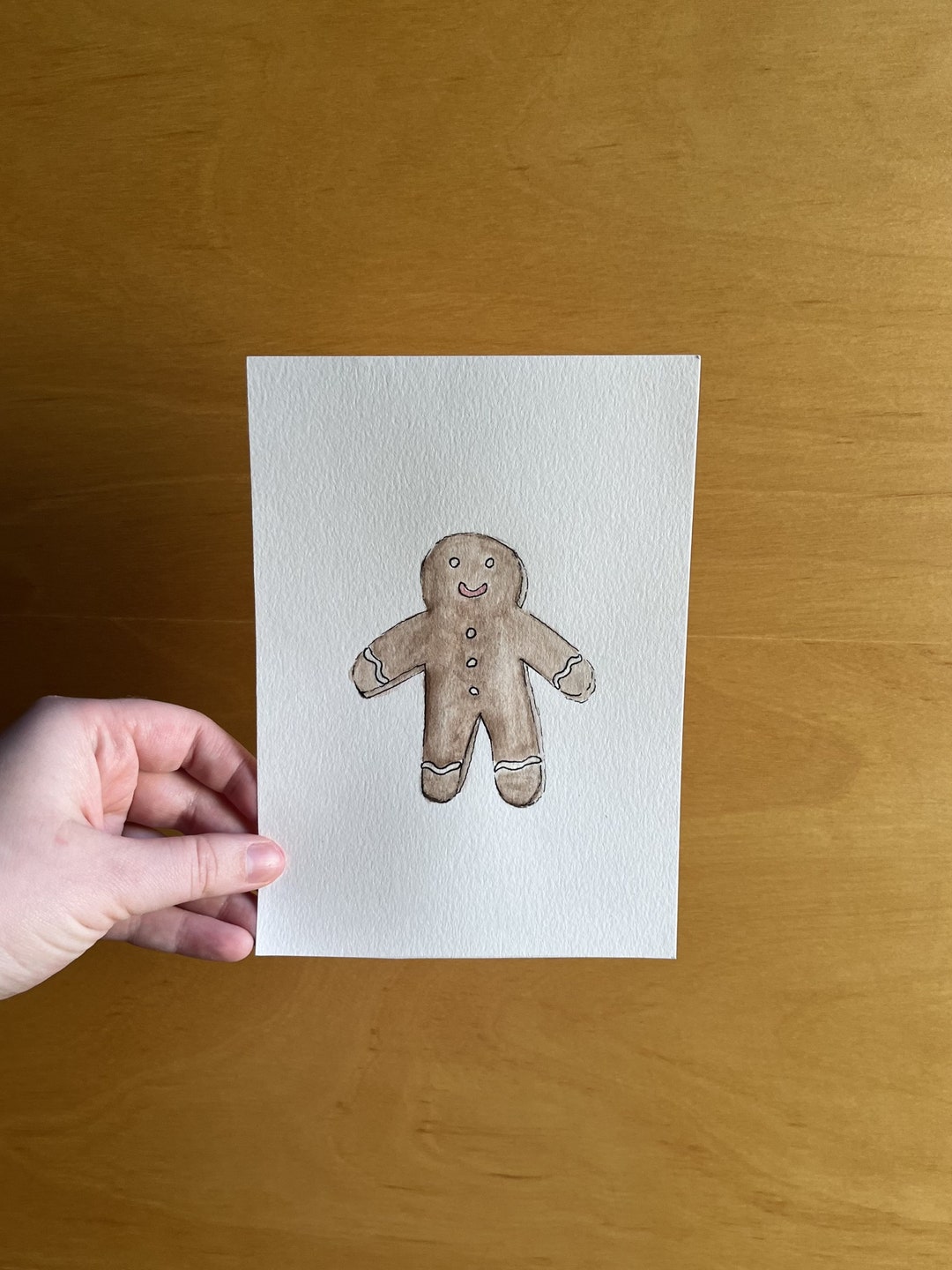 Original Gingerbread Man Painting - Etsy