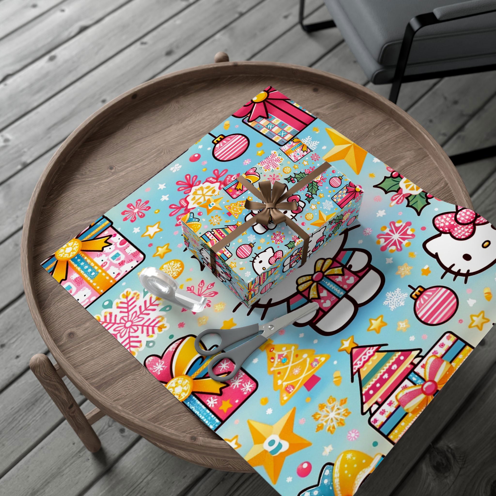 Hello Kitty Wrapping Paper, Christmas Wrapping Paper, Birthday Gift ...