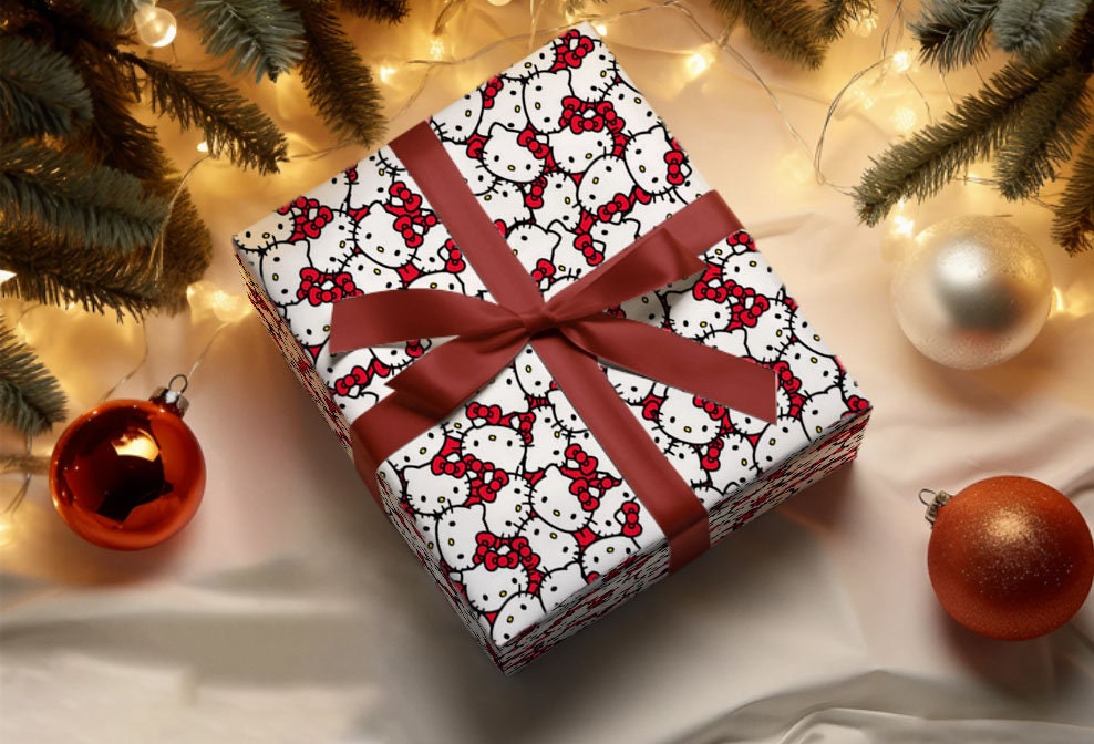 Hello Kitty Wrapping Paper, Christmas Wrapping Paper, Birthday Gift ...