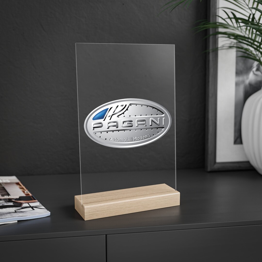 Pagani Acrylic Sign With Wooden Stand - Etsy