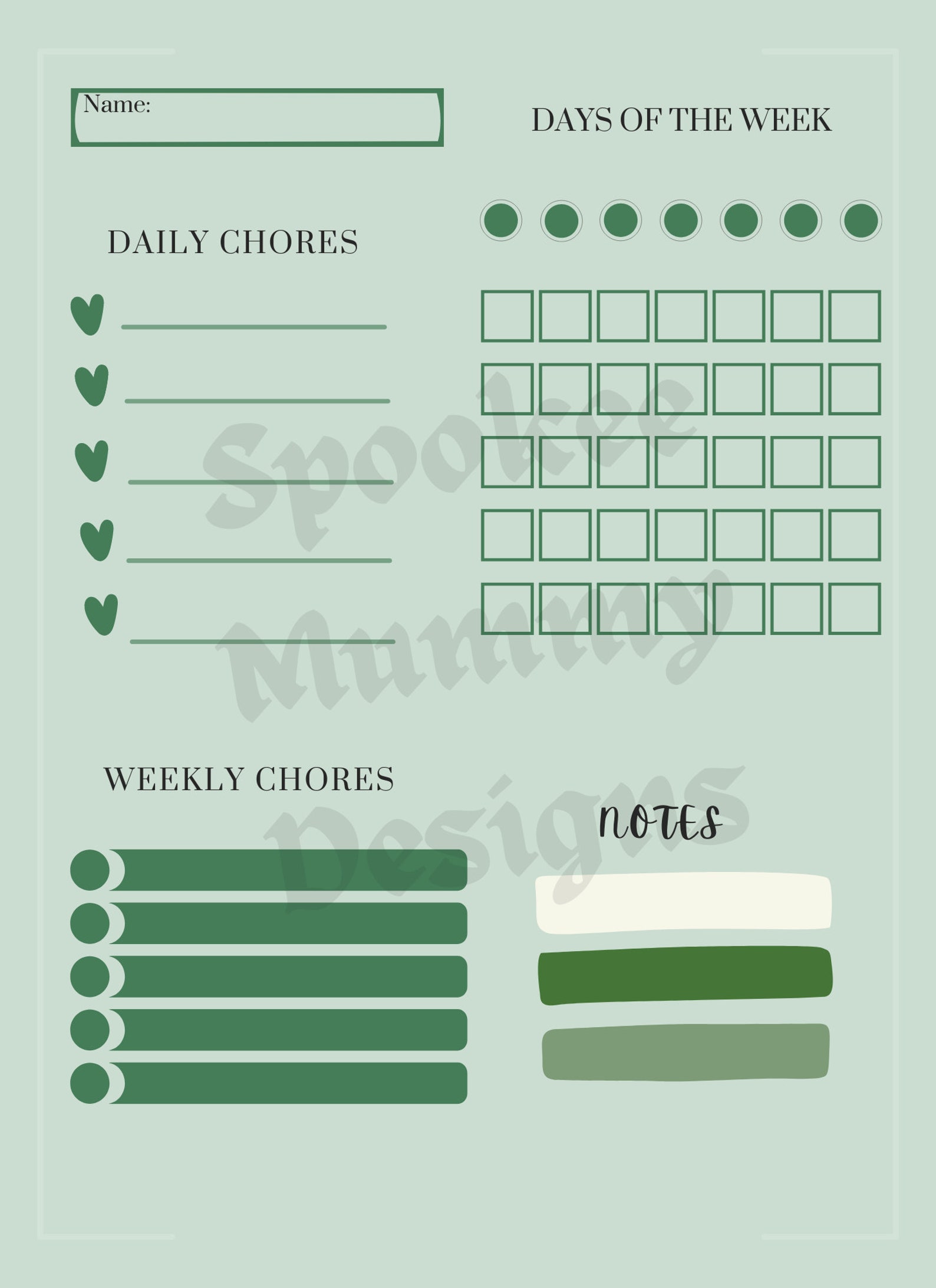 Printable, Printables, Chores. Charts, Chore Chart, Neutral Chore Chart ...