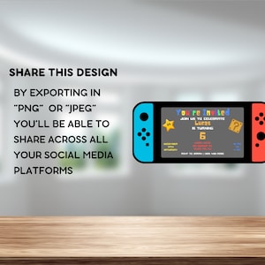Nintendo Switch Birthday Invitation: Super Mario Kids Party (canva ...