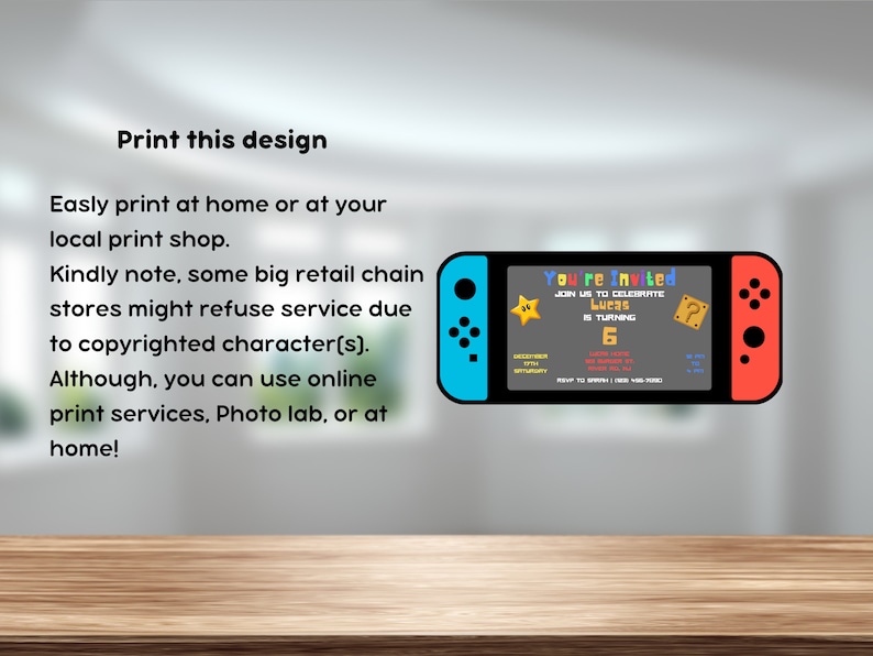 Nintendo Switch Birthday Invitation: Super Mario Kids Party (canva ...