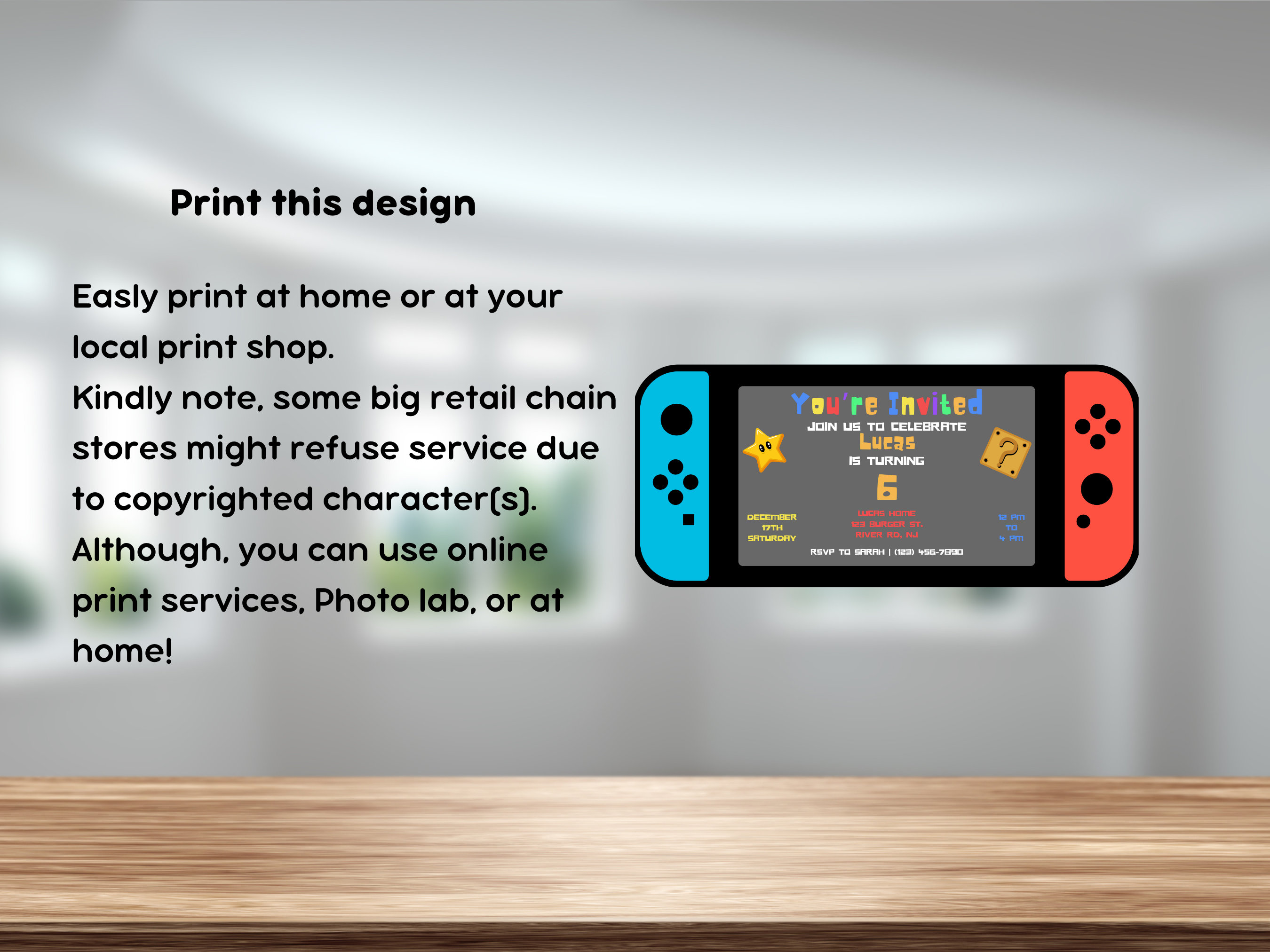 Nintendo Switch Birthday Invitation: Super Mario Kids Party (canva ...