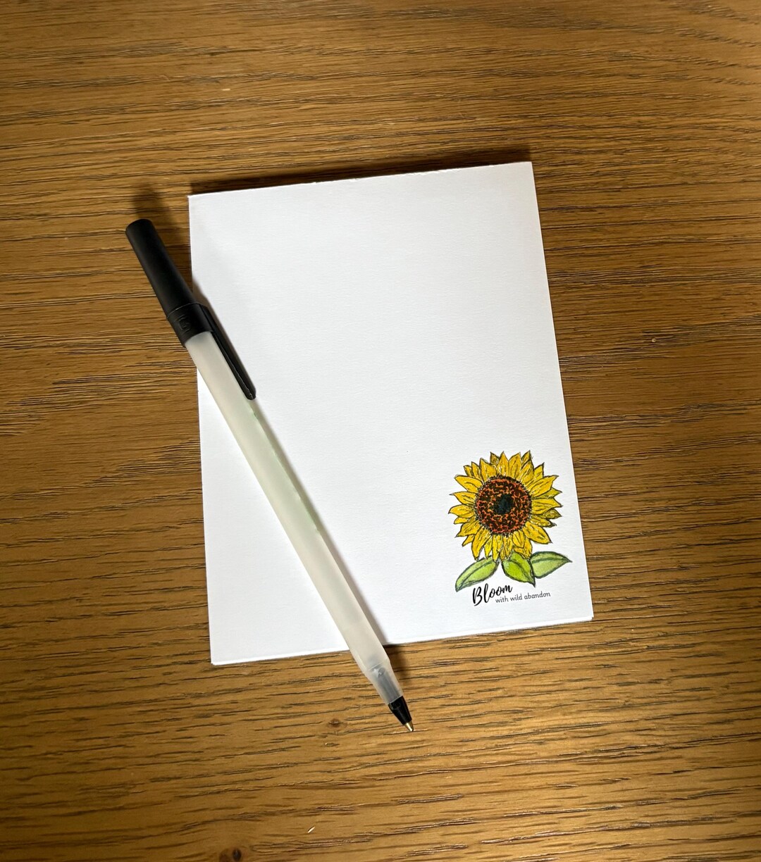 Watercolor Sunflower Notepad - Etsy