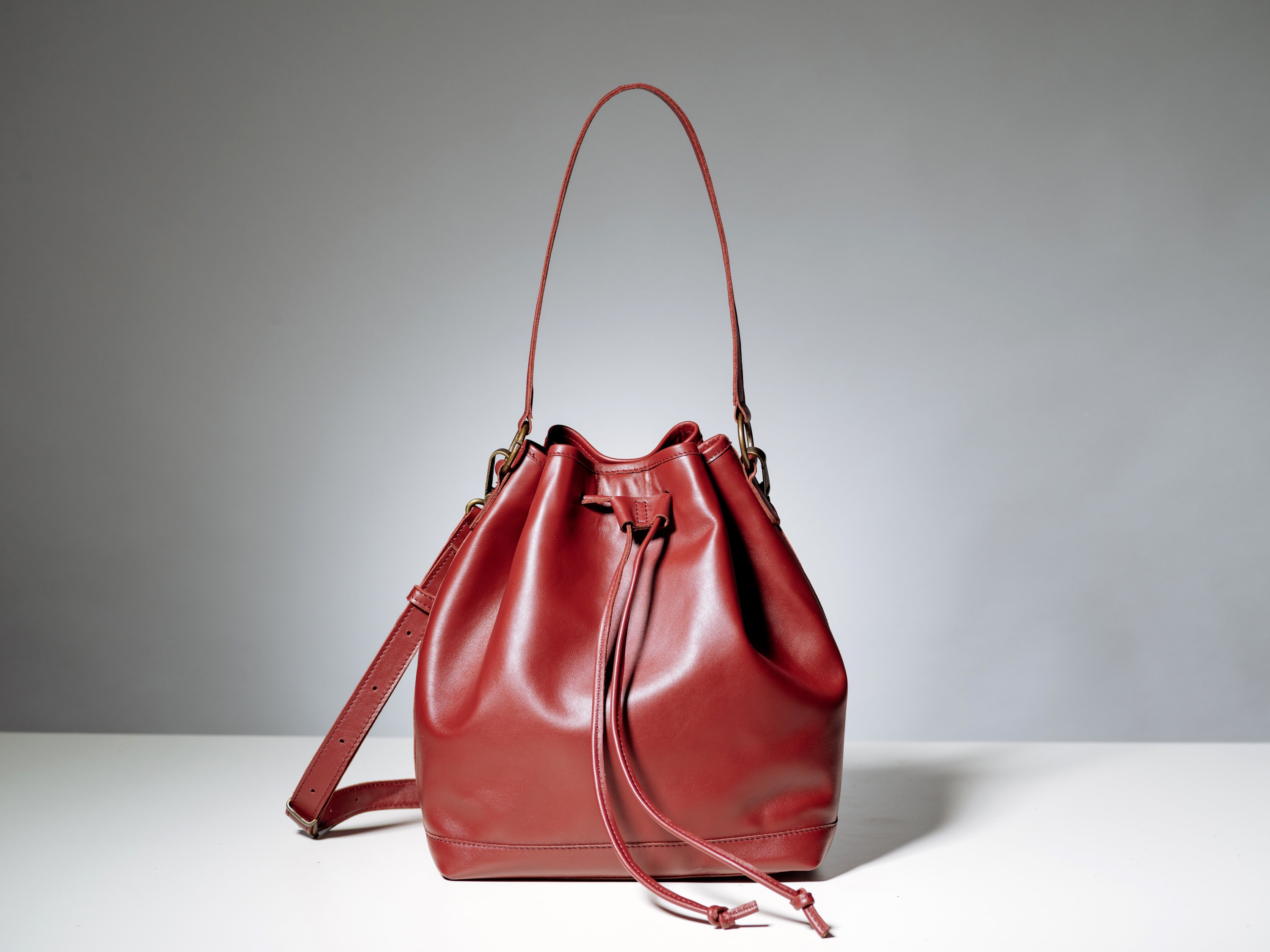 Bucket Bag, Handmade Leather Bucket Bag, Crossbody Bag, Large Leather ...