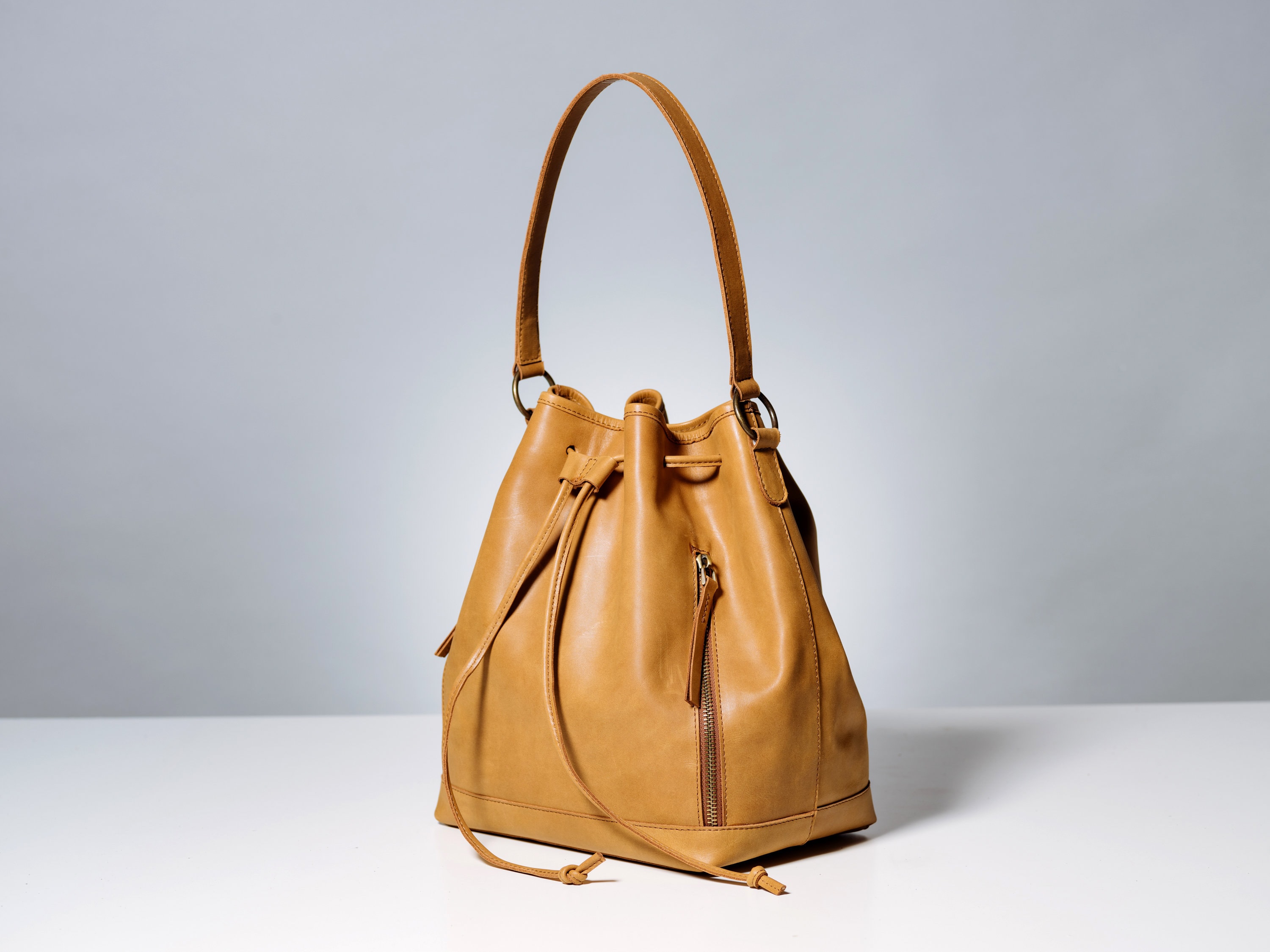 Bucket Bag, Handmade Leather Bucket Bag, Crossbody Bag, Large Leather ...