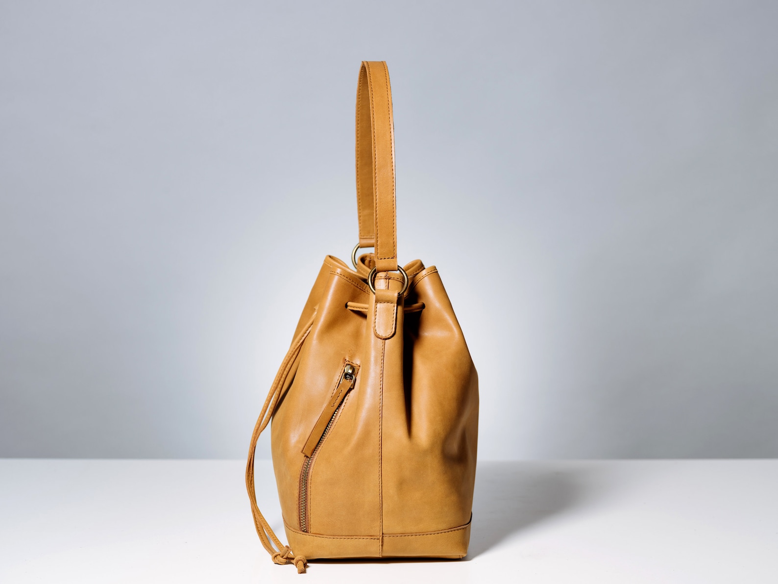Bucket Bag, Handmade Leather Bucket Bag, Crossbody Bag, Large Leather ...