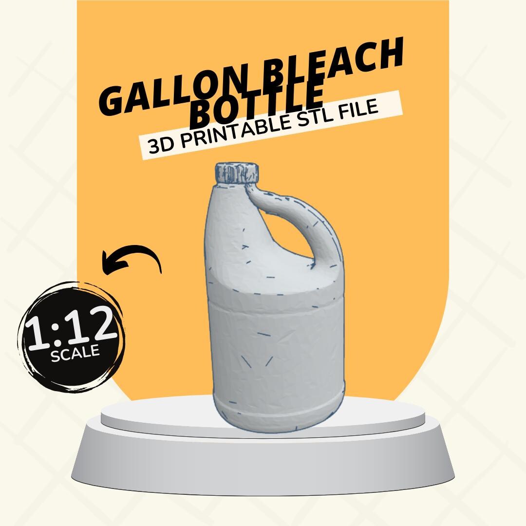 Gallon Bleach Bottle 1:12 Scale Dollhouse Furniture, Decorations and ...