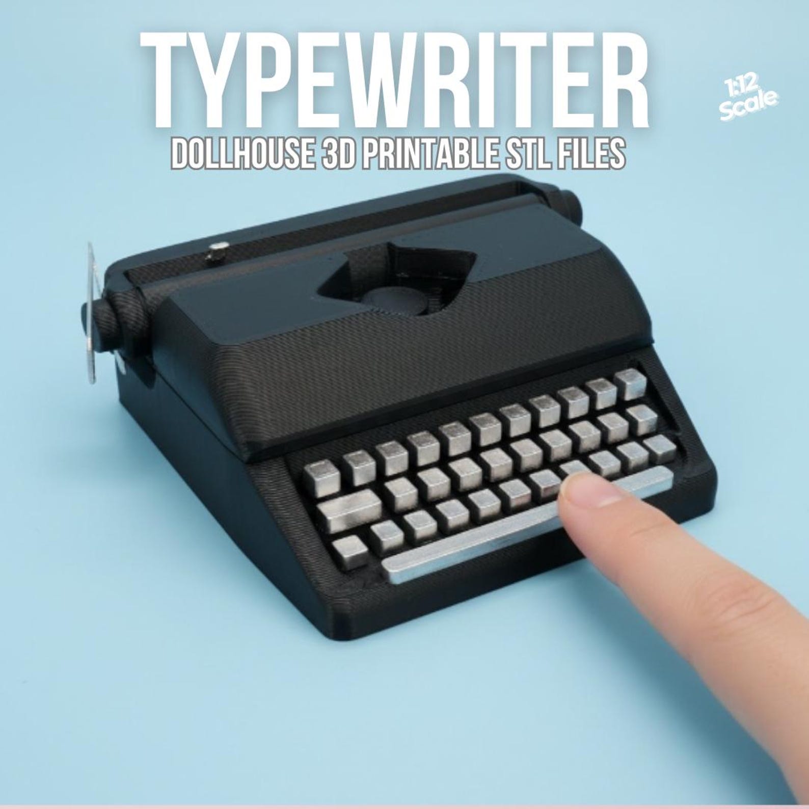 Retro Typewriter 1:12 Scale Dollhouse Furniture, Decorations and ...