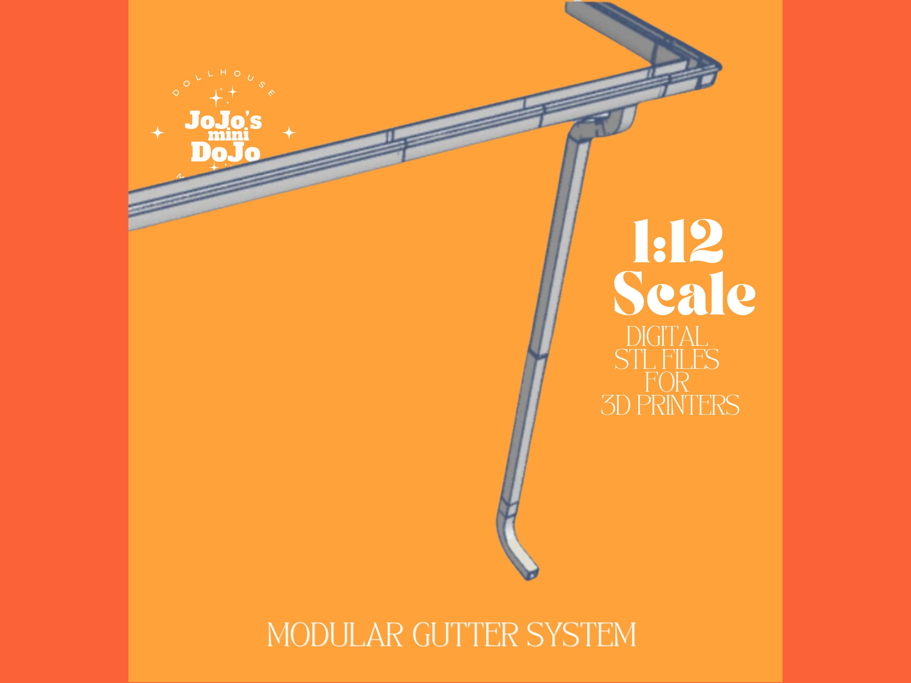 Modular Gutters Dollhouse Furniture & Accessories Outdoor 1:12 Scale 3D ...