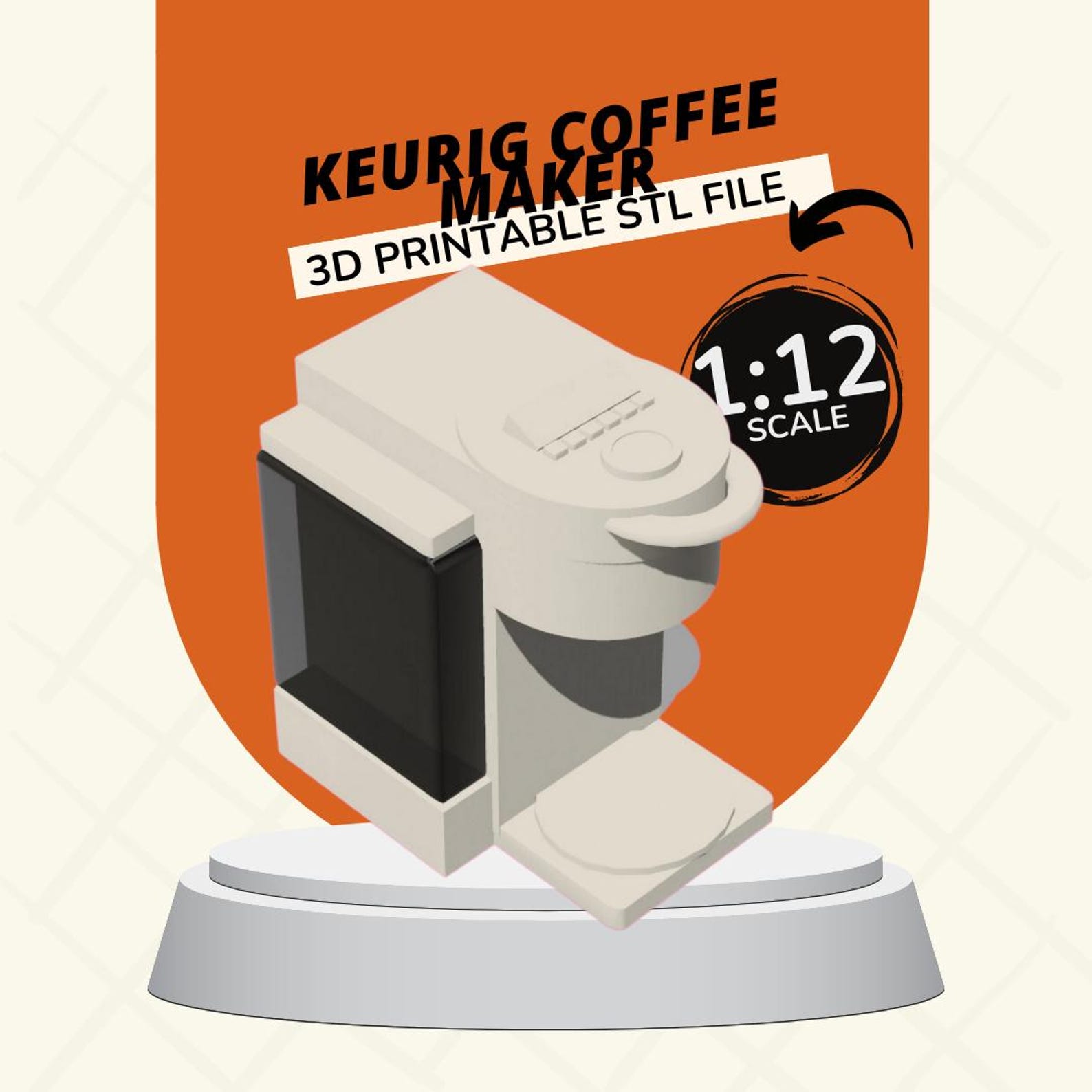 Keurig Coffee Maker Dollhouse Furniture & Accessories 1:12 Scale 3D ...