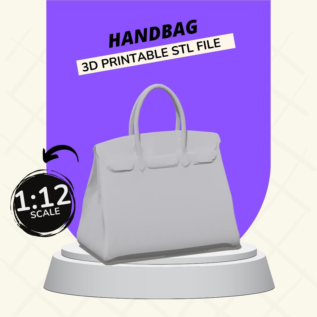 Handbag 1:12 Scale Dollhouse Furniture, Decorations and Accessories 3D ...