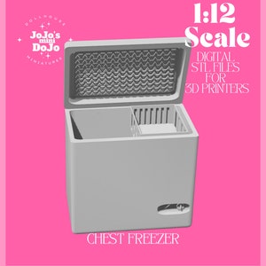 Deep Chest Freezer Dollhouse Furniture & Accessories 1:12 SCALE 3D ...