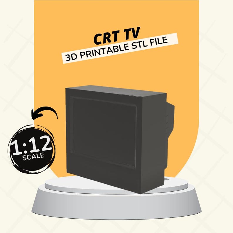 CRT Television 1:12 Scale Dollhouse Furniture, Decorations and ...