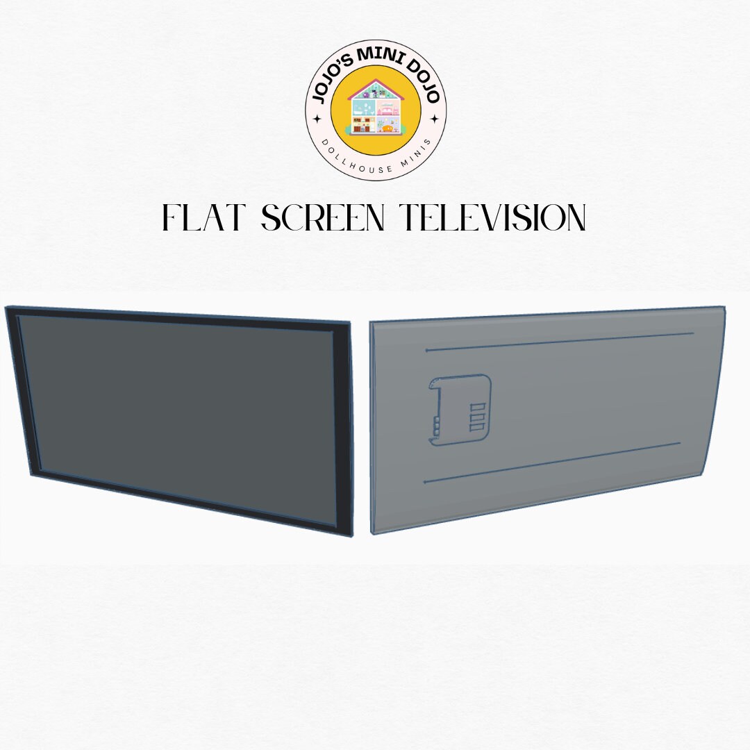 1:12 3D PRINTABLE Flat Screen Wall Mounted TV STL - Etsy