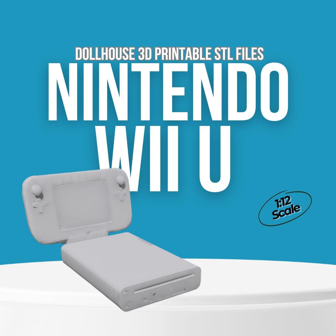 Nintendo Wii U 1:12 Scale Dollhouse Furniture, Decorations and ...