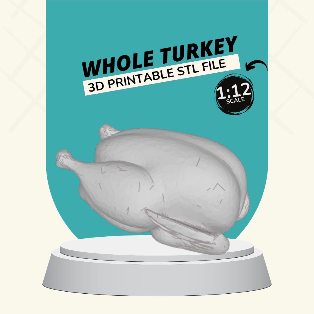1:12 Scale Dollhouse Turkey STL File, 3D Printable (digital Download ...
