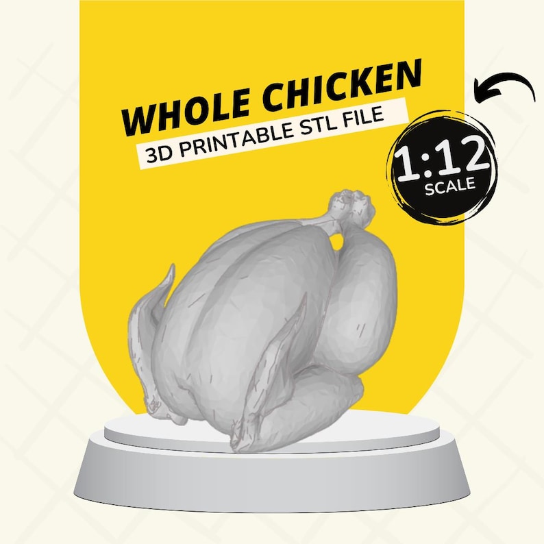 1:12 Scale Dollhouse Chicken, 3D Printable STL File - Etsy
