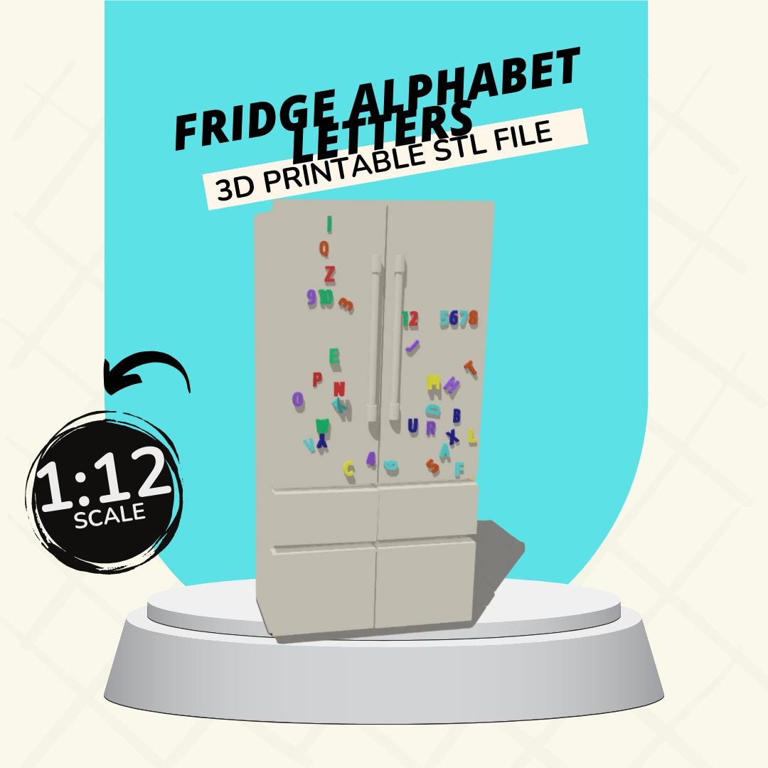 Alphabet Refrigerator Magnets 1:12 Scale Dollhouse Furniture ...