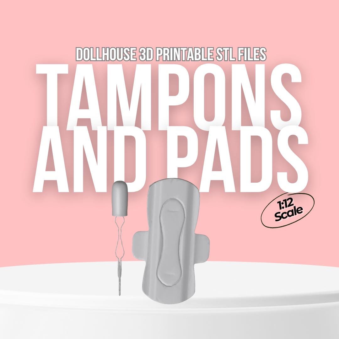 1:12 Scale Dollhouse Tampons & Pads With Printable Boxes – STL + PDF ...