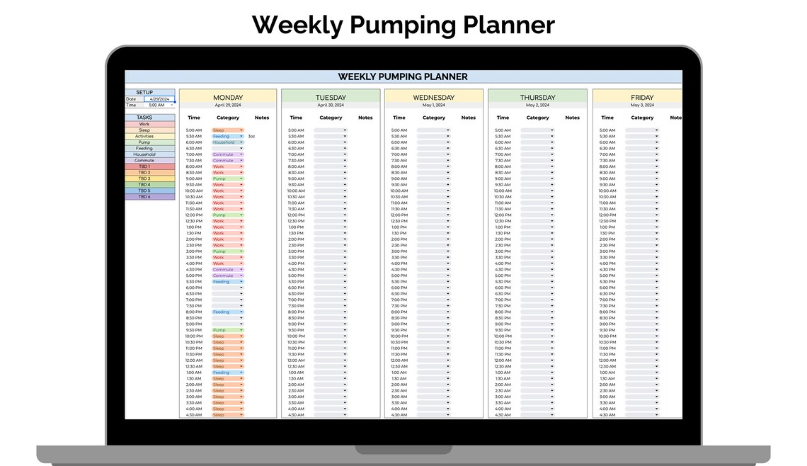 Back to Work Pumping Tracker - Etsy