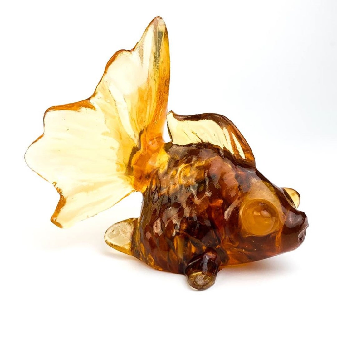 Charming Figurine of a Goldfish Made of Amber - Etsy