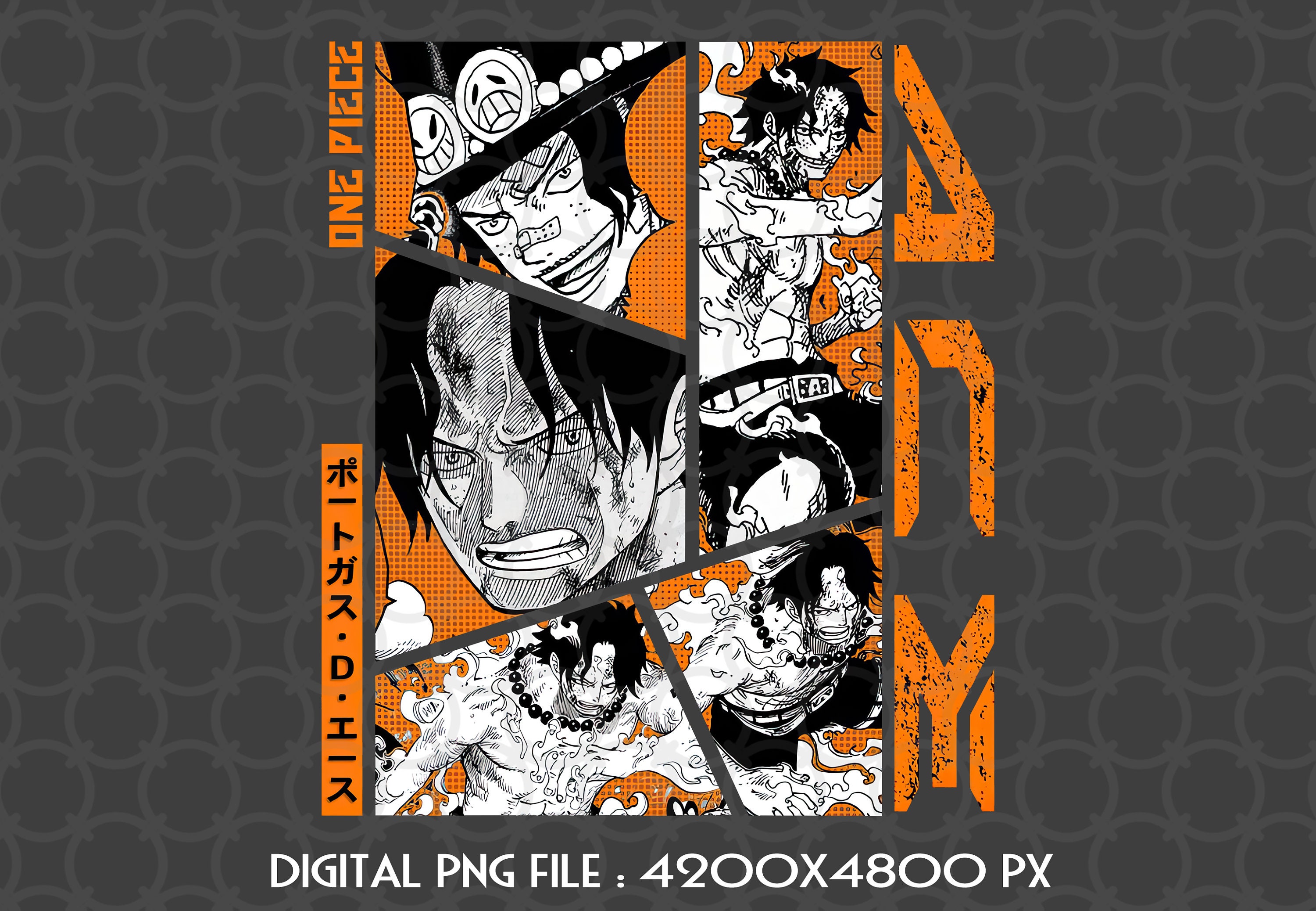 One Piece Ace Png Portgas D. Ace Png One Piece Digital Png - Etsy