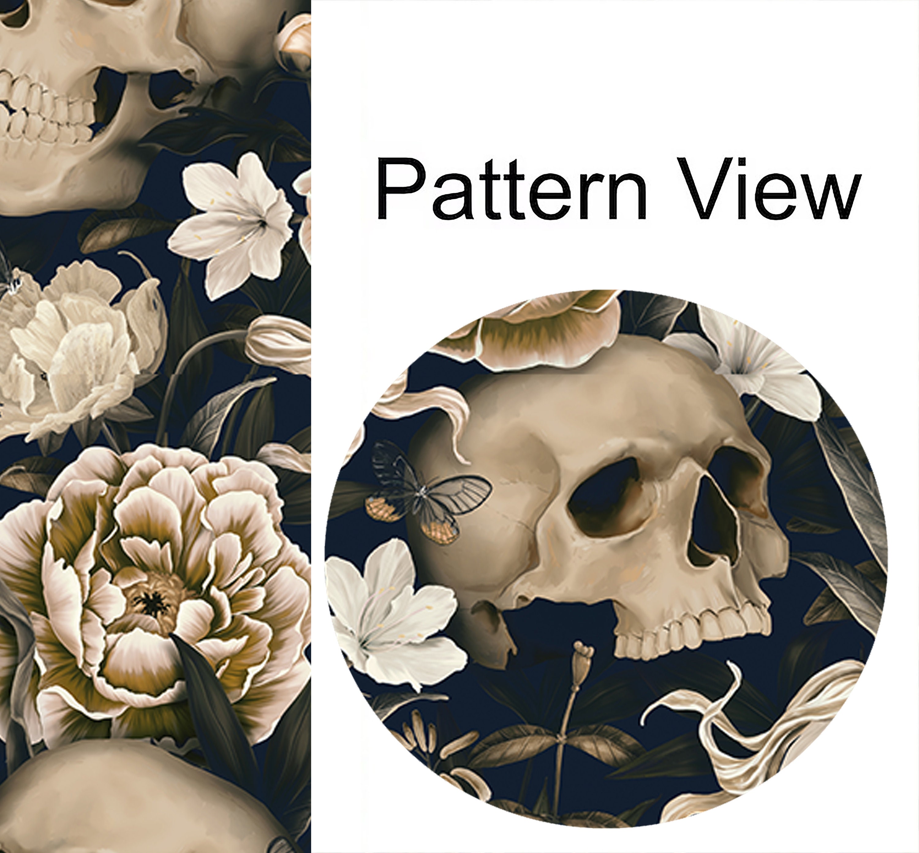 Dark Skulls Shades for Windows, Roller Blind Printed, French Door ...