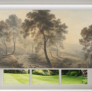 Forest Landscape , Roller Blind Printed, French Door Curtain, Light ...