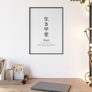 Ikigai Wallart With Frame - Japanese Meaning | Purpose of Life Poster ...