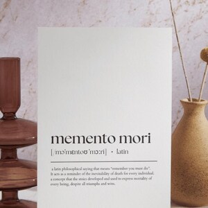 Memento Mori Poster - Stoic Quote | Mindset Wallart | Stoic Philosophy ...
