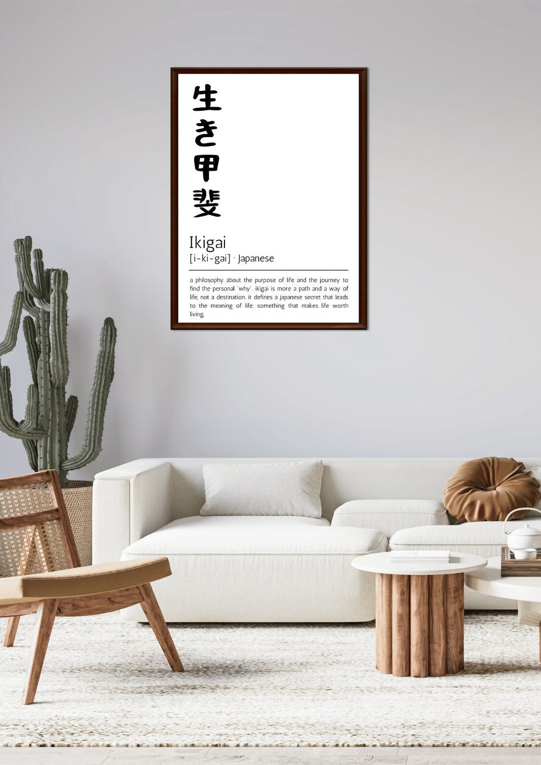 Ikigai Japanese Kanji Wallart | Kanji Posters | Minimalist and ...